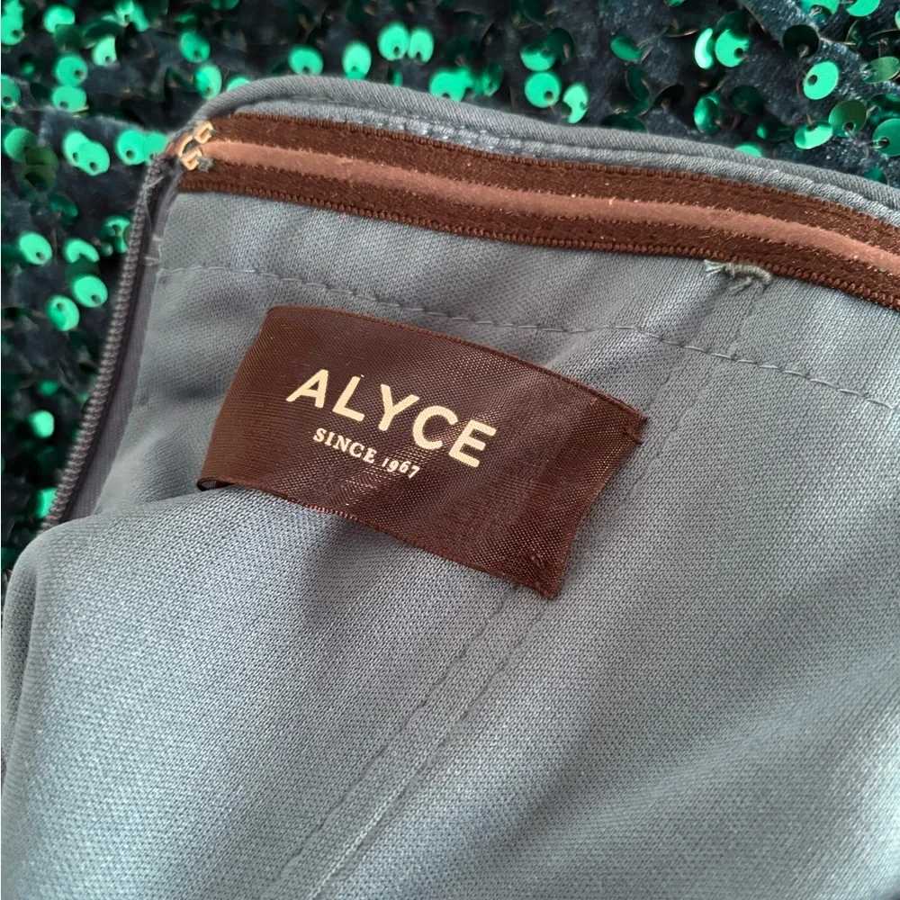 Alyce Paris | Dresses | Alyce Paris Teal Sequin Strapless Prom Dress ...